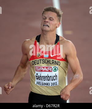 Pascal Behrenbruch of Germany runs during the Decathlon 400m event of ...