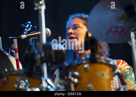 Danish jazz musician Marilyn Mazur performs during the Jazz Baltica ...