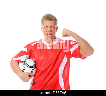 Male Soccer Player And Anger Stock Photo - Alamy