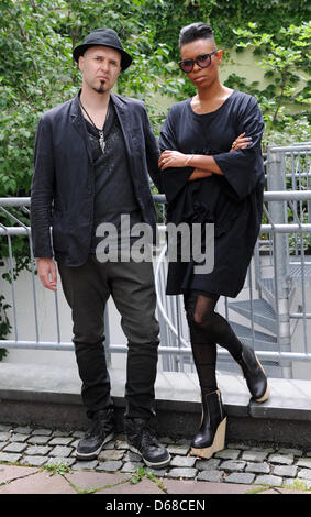 Guitarist Ace alias Kent Martin Ivor and singer Skin alias Deborah Anne ...