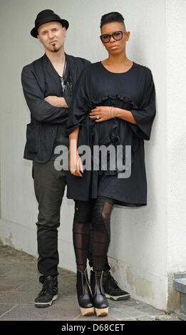 Guitarist Ace alias Kent Martin Ivor and singer Skin alias Deborah Anne ...