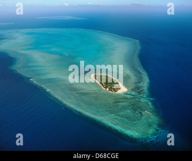 Aerial view of coral reef, Capricorn Island, Australia Stock Photo - Alamy