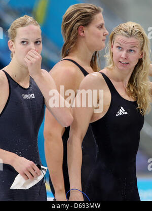 Britta Steffen, Lisa Vitting, Daniela Schreiber and Silke Lippok (L-R ...