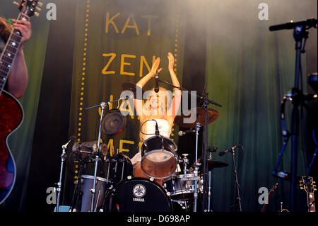 Solveig Heilo of the Norwegian folk-rock band Katzenjammer performs on ...