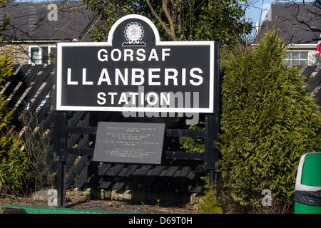 LLanberis Station Sign Snowdon Mountain Railway Stock Photo - Alamy