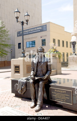 Joel Poinsett statue Greenville SC USA Stock Photo - Alamy