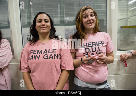 Two female inmates in Estrella Jail who are on the chain gang Stock ...