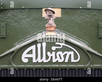 Bruce Bairnsfather bronze "Old Bill" bonnet ornament on 1916 Albion WD ...