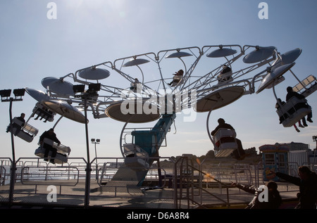 Clacton Pier funfair rides at Clacton on Sea Essex England An East ...
