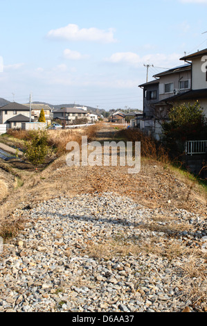 A disused railway line in Miki, Hyogo Prefecture, showing the abandoned ...