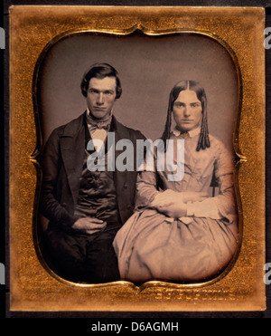 Couple Portrait, Daguerreotype, Circa 1850's Stock Photo - Alamy