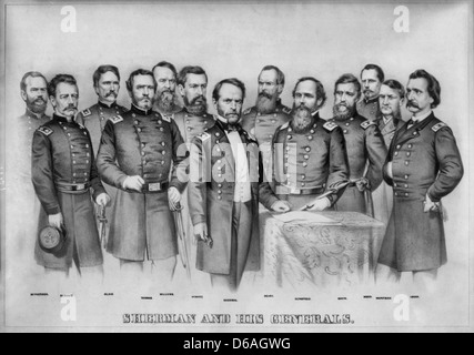 Union General William Sherman at Atlanta Georgia during his March to ...