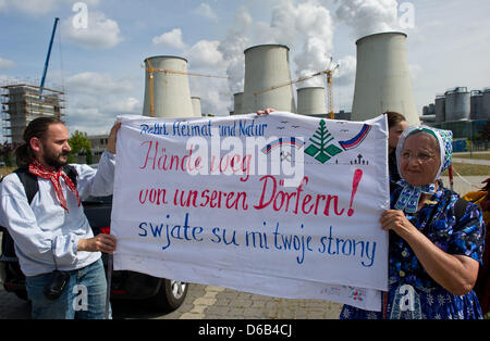 74 year-old Edith Penk and her son Christian take part in a ...