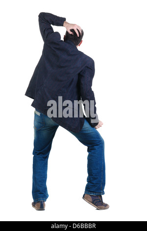 angry young man. Rear view Stock Photo - Alamy