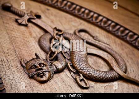 Medieval demon - 11th century Stock Photo - Alamy
