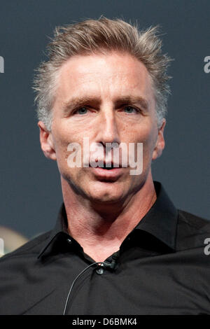 President of the Swiss company Logitech, Bracken P. Darrell, speaks at ...