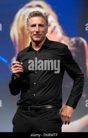 President of the Swiss company Logitech, Bracken P. Darrell, speaks at ...