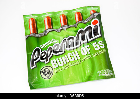 Peperami Bunch of 5's pepperoni sausage snacks Stock Photo - Alamy