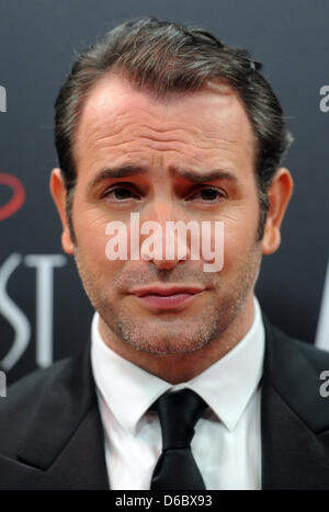 French actor Jean Dujardin poses during the 51th Cesar Awards ceremony ...