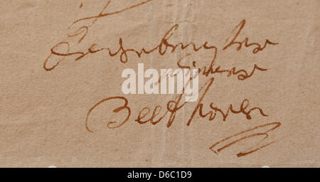 Signature Van Beethoven Stock Photo - Alamy