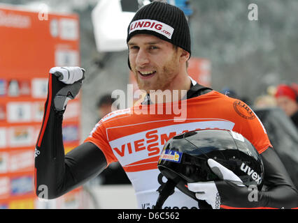 German skeleton pilot Frank Rommel in action during the Skeleton World ...