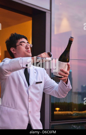 champagne sabering ritual, Bangkok, Thailand Stock Photo - Alamy