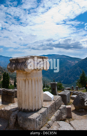 The Stoa of the Athenians at Delphi, Greece Stock Photo - Alamy