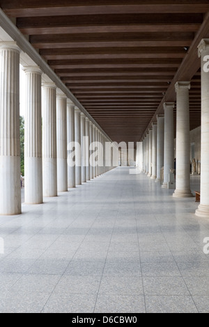 The row of classical columns with steps Stock Photo - Alamy