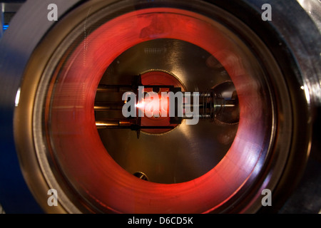 This image shows one of Trident's target chambers at the Los Alamos ...