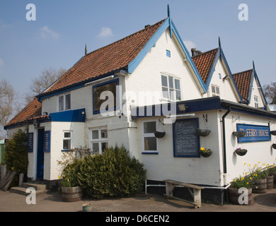 Surlingham Ferry public house pub on River Yare Norfolk Broads Stock ...