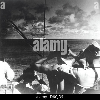 This image shows the atomic bomb test conducted in Bikini Atoll, 1946 ...