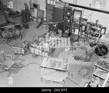 The Slotin accident mockup at Los Alamos National Laboratory depicts ...