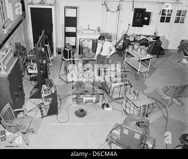 The Slotin accident mockup at Los Alamos National Laboratory depicts ...