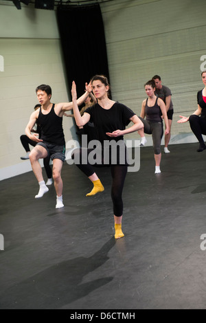 A group of performers at SITI Suzuki Method of Actor Training workshop ...