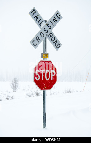 A crossing sign is covered in snow after snow fall, Sunday, Dec. 14 ...