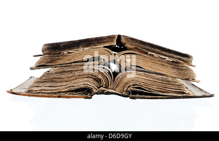 The opened bible is isolated on a white background Stock Photo - Alamy