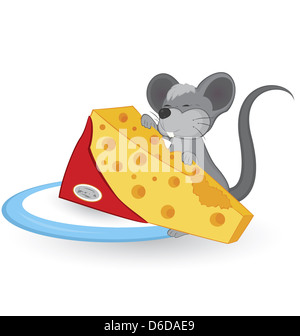 Mouse With Cheese Stock Photo - Alamy