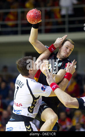 Daniel Kubes (R) of the Czech Republic fights for the ball with Sweden ...