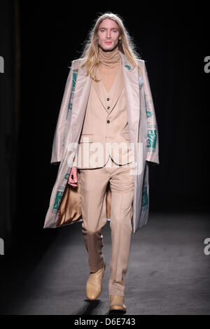 A model wears a creation as part of the Martin Quad Spring/Summer 2027 ...