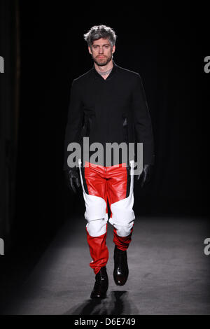 A model wears a creation as part of the Martin Quad Spring/Summer 2027 ...