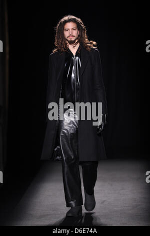 A model wears a creation as part of the Martin Quad Spring/Summer 2027 ...