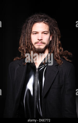 A model wears a creation as part of the Martin Quad Spring/Summer 2027 ...