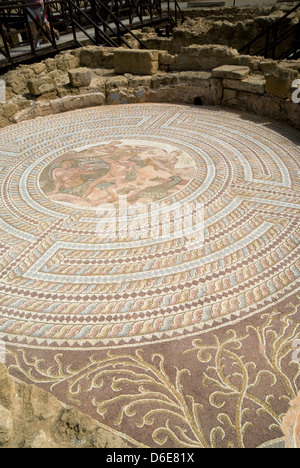 Mosaic of Theseus slaying the Minotaur, House of Thesius Archaeological ...