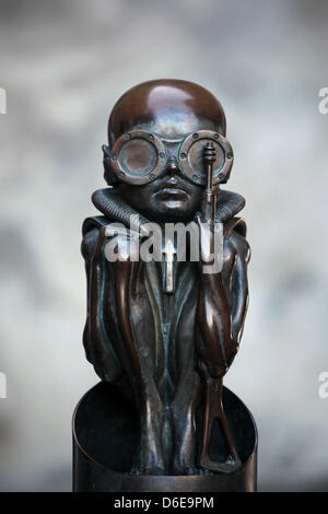 The sculpture "Birthing Machine" is on display at the HR Giger Museum ...