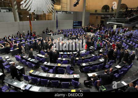 Members of the German parliament vote on a law for the religious Stock ...