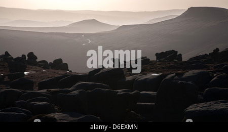 Swine's Back on Kinder Scout in the Peak District national park England ...