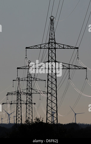 Expansion of the German power grid, power lines, expansion of the ...