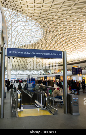 General View inside Kings Cross Mainline Rail Station, London, UK Stock ...