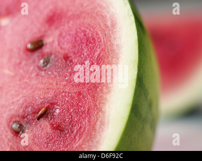 close up of juicy watermelon wedges arranged neatly for fresh fruit ...