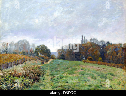 Landscape at Louveciennes 1873 by Alfred Sisley Stock Photo - Alamy